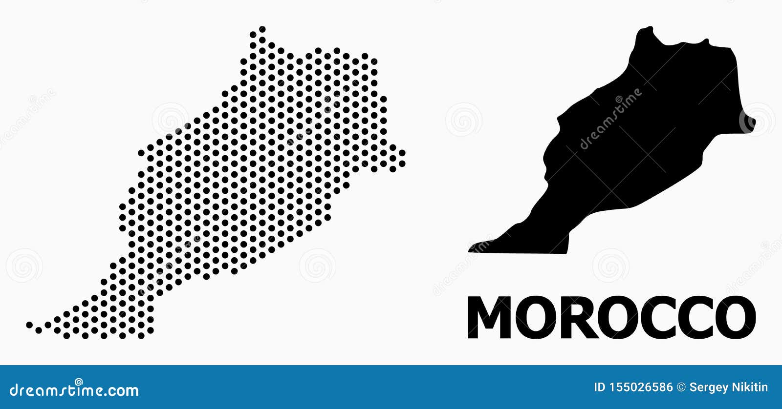 Dot Mosaic Map of Morocco stock vector. Illustration of honeycomb - 155026586