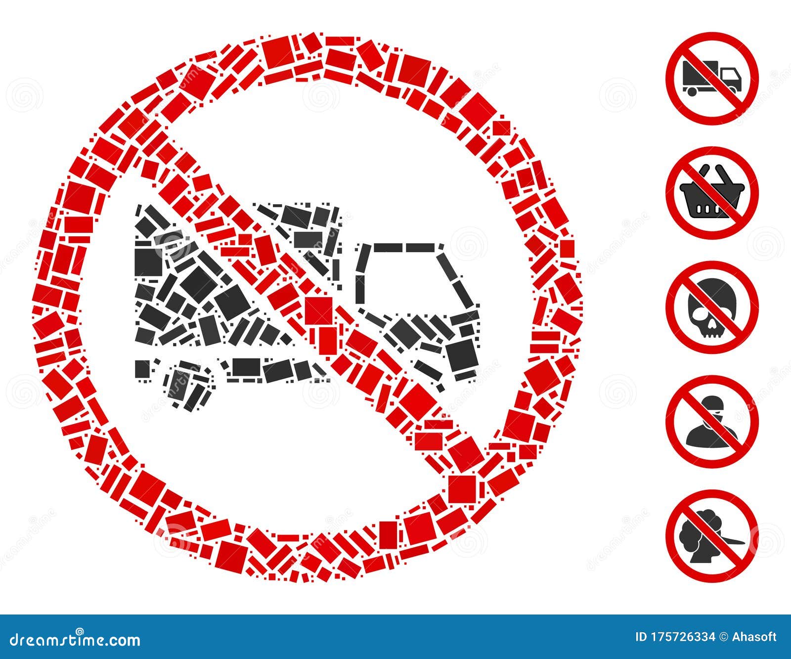 Dot Mosaic No Cargo Delivery Stock Illustration - Illustration of ...