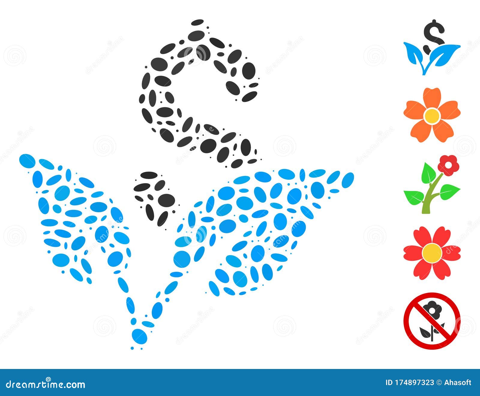 Dot Mosaic Startup Sprout stock illustration. Illustration of garden ...