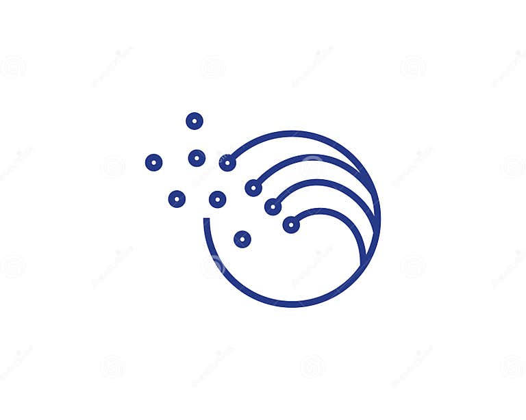 Dot Move Rotation Tech Logo Stock Illustration - Illustration of ...