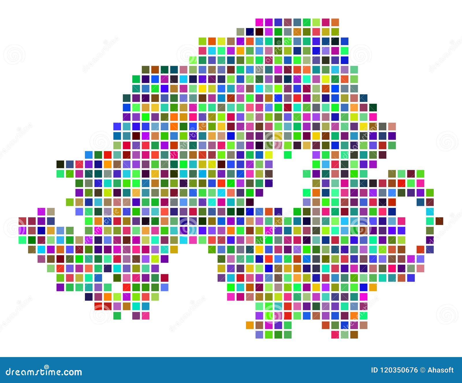 Dot Northern Ireland Map Coloreado Multi Ilustración del Vector ...