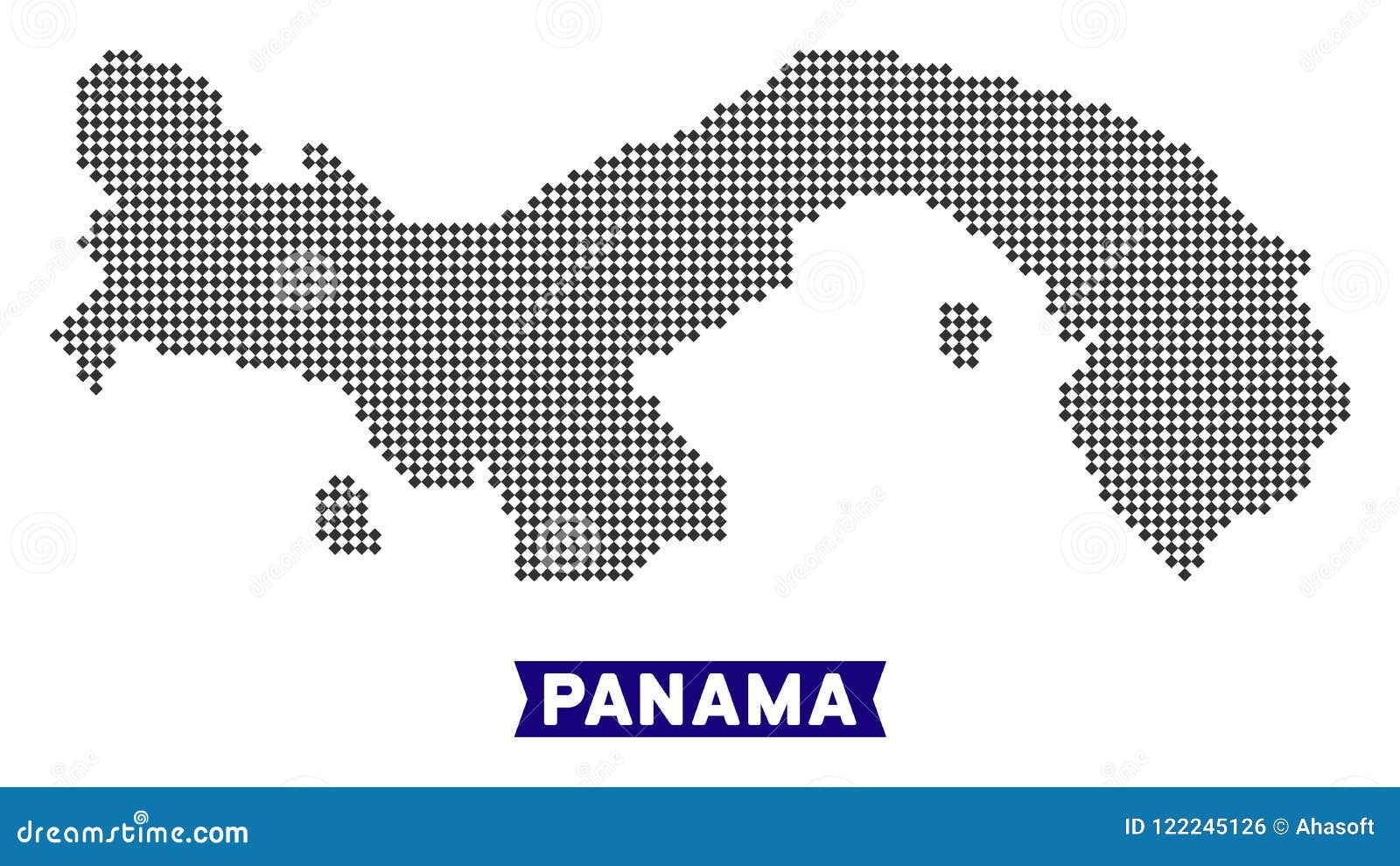 Dot Panama Map illustration de vecteur. Illustration du géographique ...