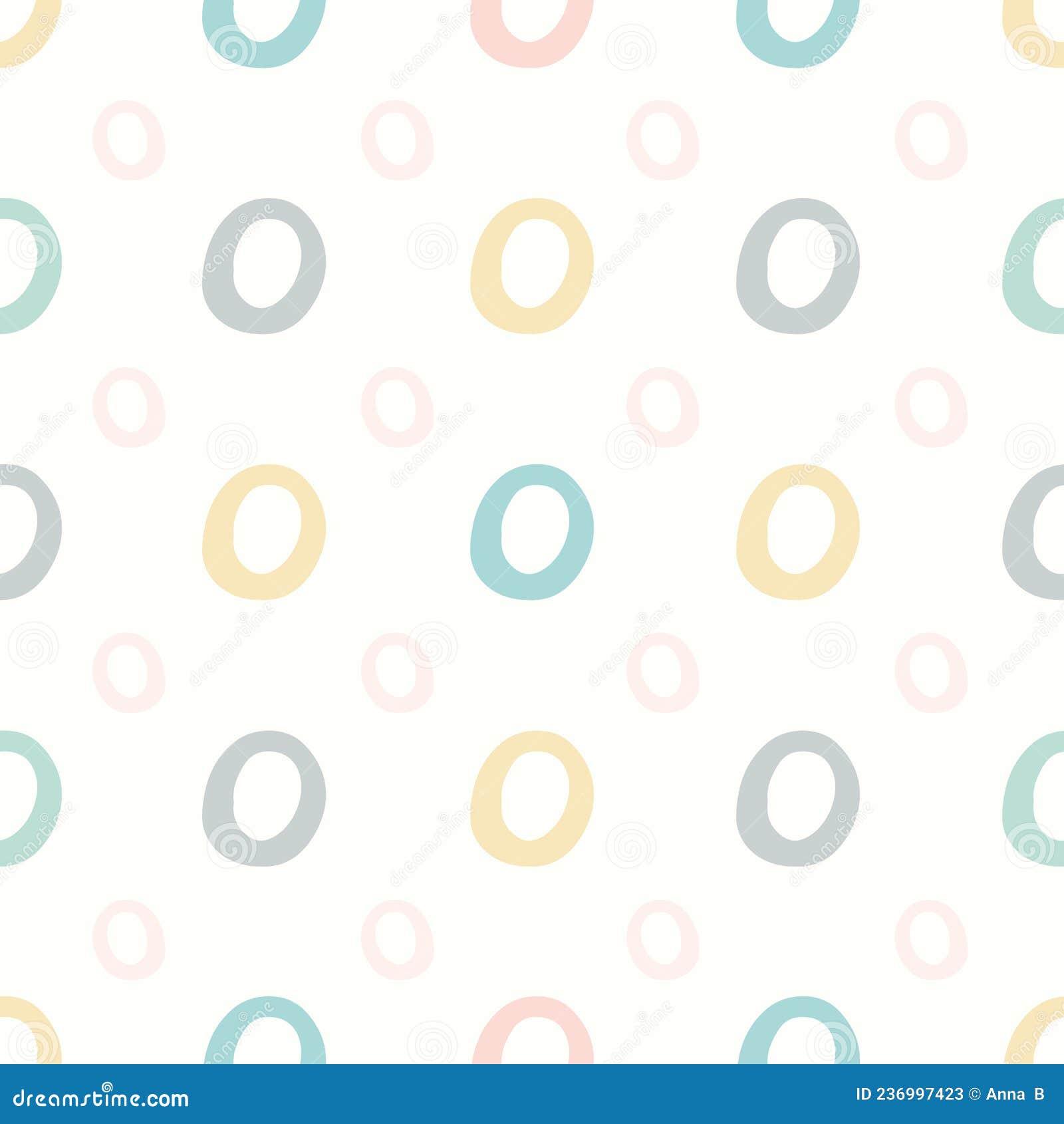 Dot Pattern Background. Cute Abstract Vector Seamless Repeat of Hand ...