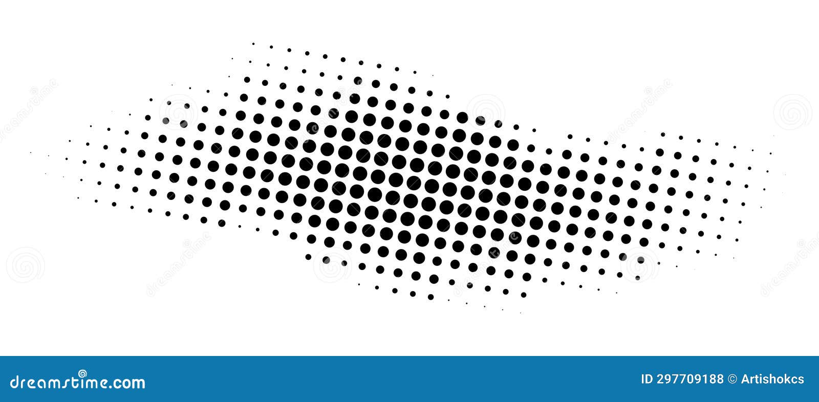 Dot Pattern. Halftone Dots Curved Gradient Pattern. Curve Dotted Spot ...