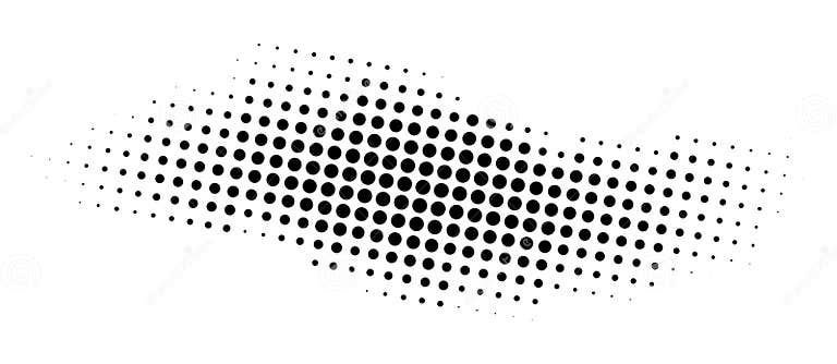 Dot Pattern. Halftone Dots Curved Gradient Pattern. Curve Dotted Spot ...