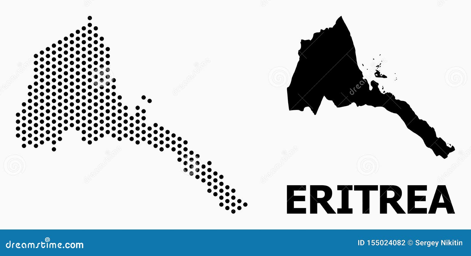 Dot Pattern Map Of Eritrea Stock Vector Illustration Of National 155024082
