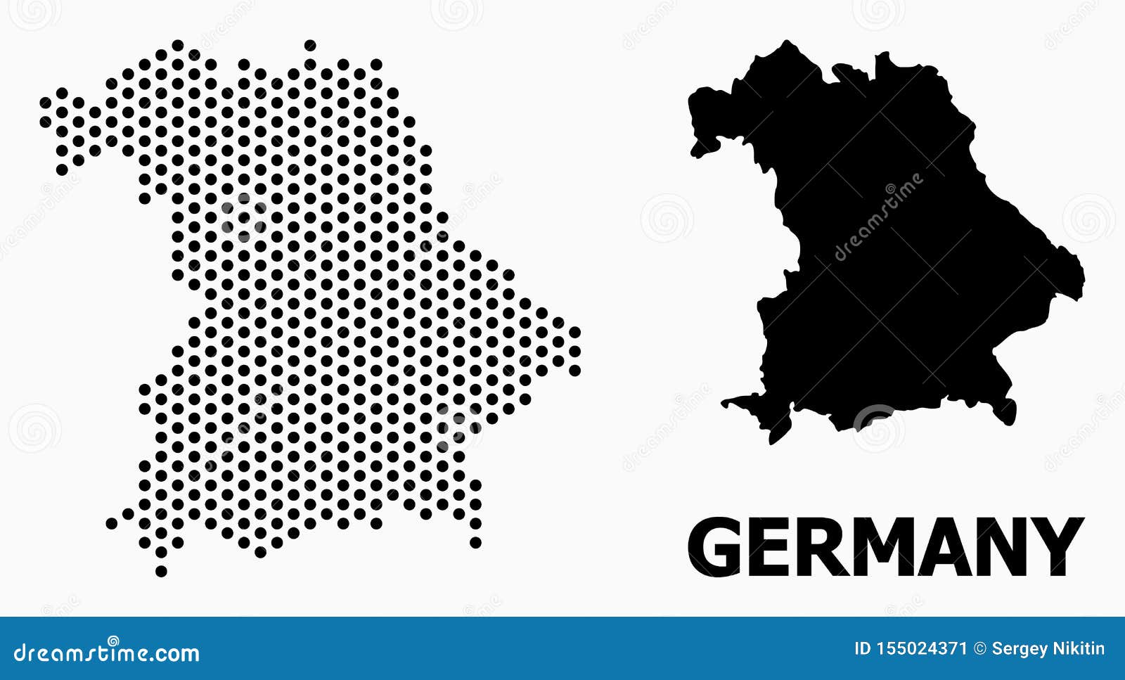 Dot Pattern Map of Germany stock vector. Illustration of circle - 155024371