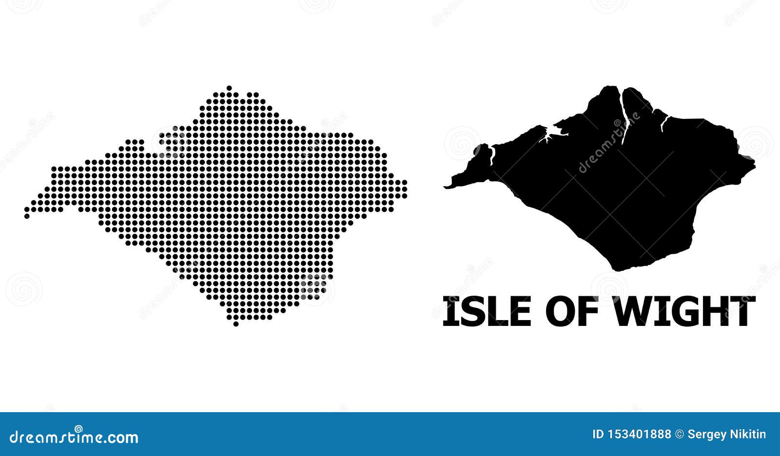 Dot Pattern Map of Isle of Wight Stock Illustration - Illustration of ...