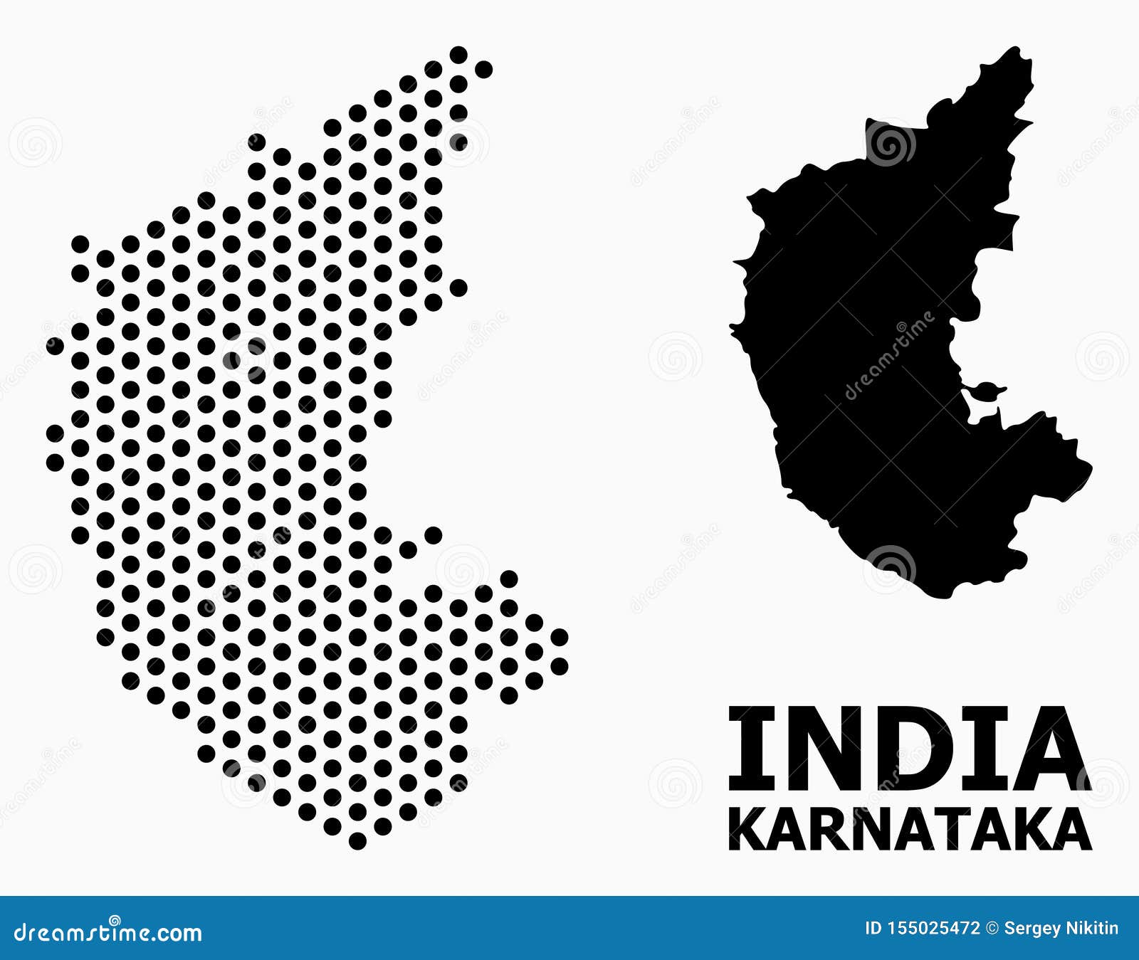 Karnataka State Map With Karnataka Official Flag . Cartoon Vector ...