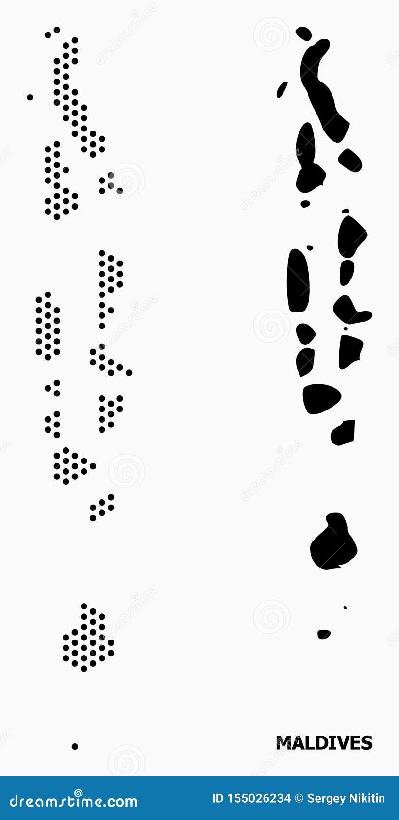 Dot Pattern Map of Maldives Stock Vector - Illustration of region ...