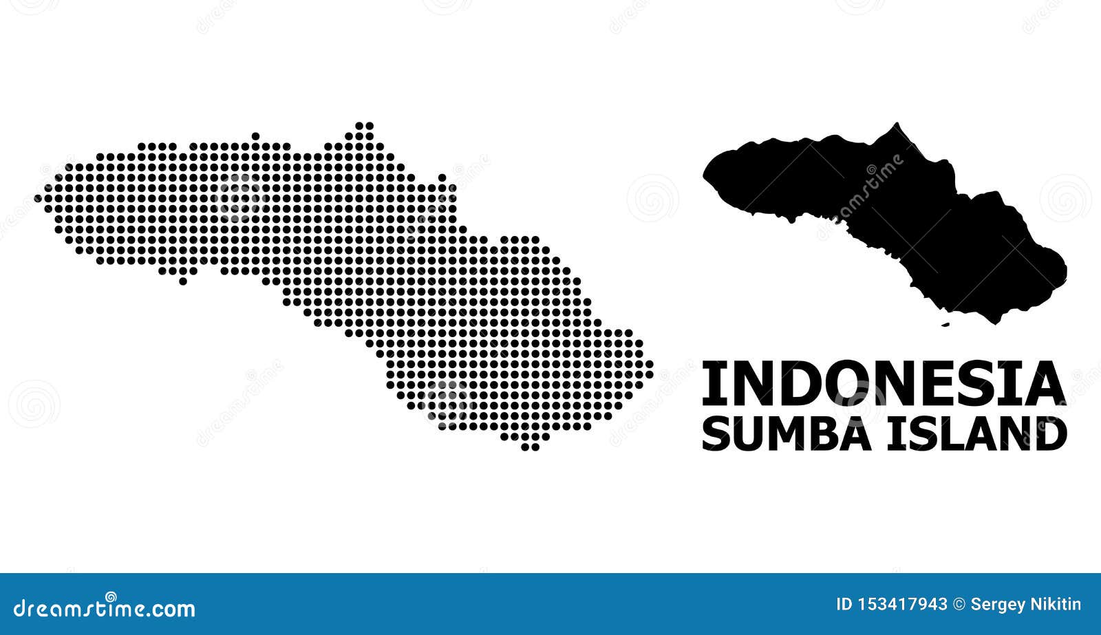 Dot Pattern Map of Sumba Island Stock Illustration - Illustration of ...