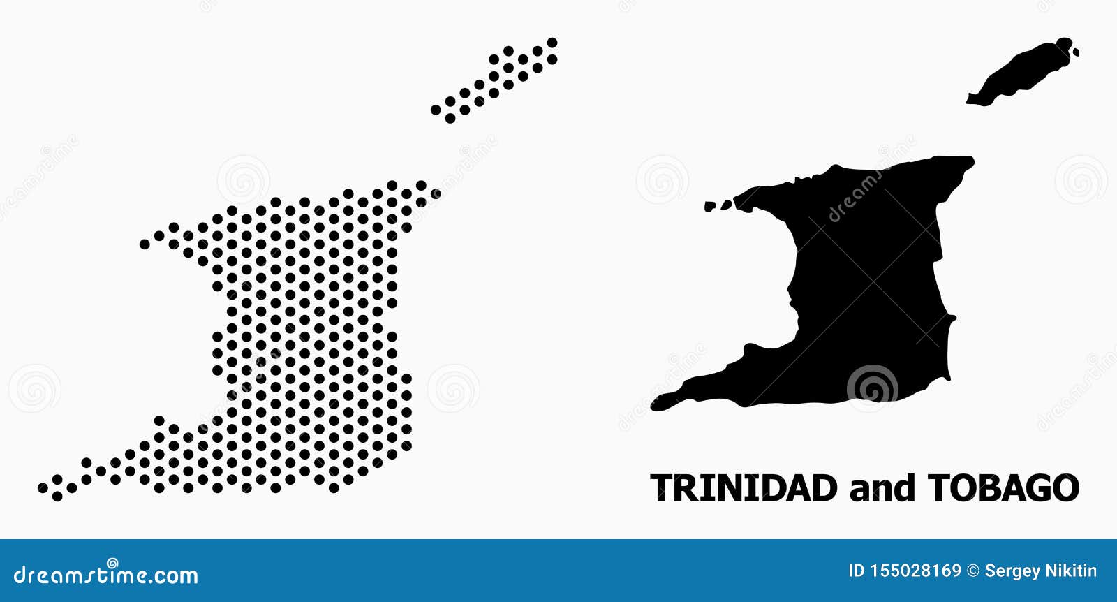 Dot Pattern Map Of Trinidad And Tobago Stock Vector Illustration Of