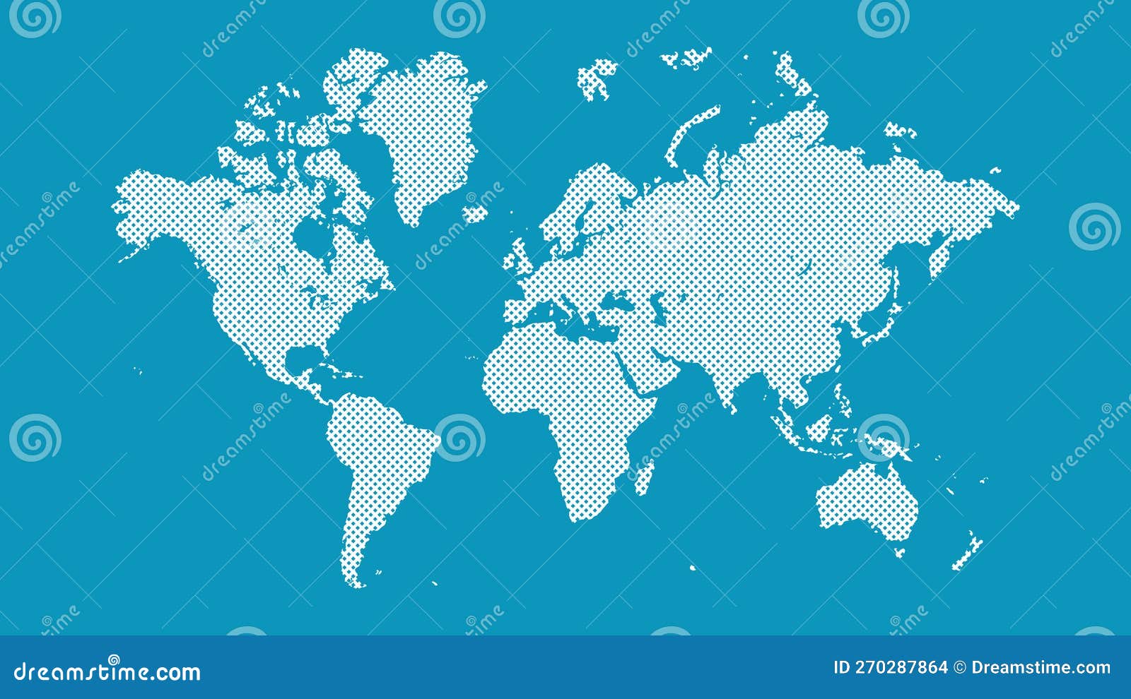 Dot Pattern World Map Isolated Stock Illustration - Illustration of ...