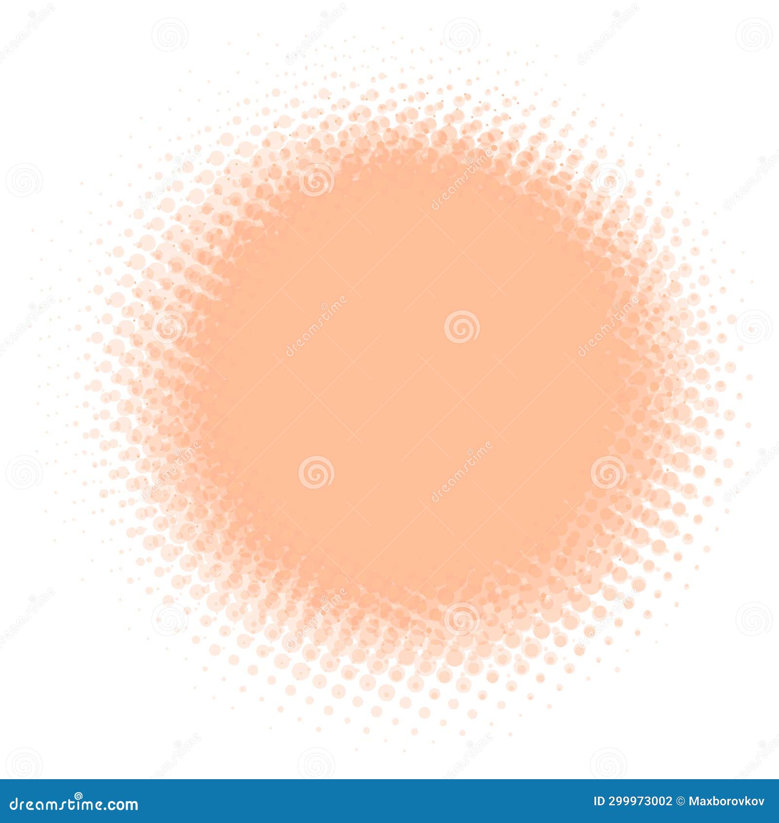 Dot Peach Fuzz Color Halftone Round Circle Gradient. Sun Texture ...