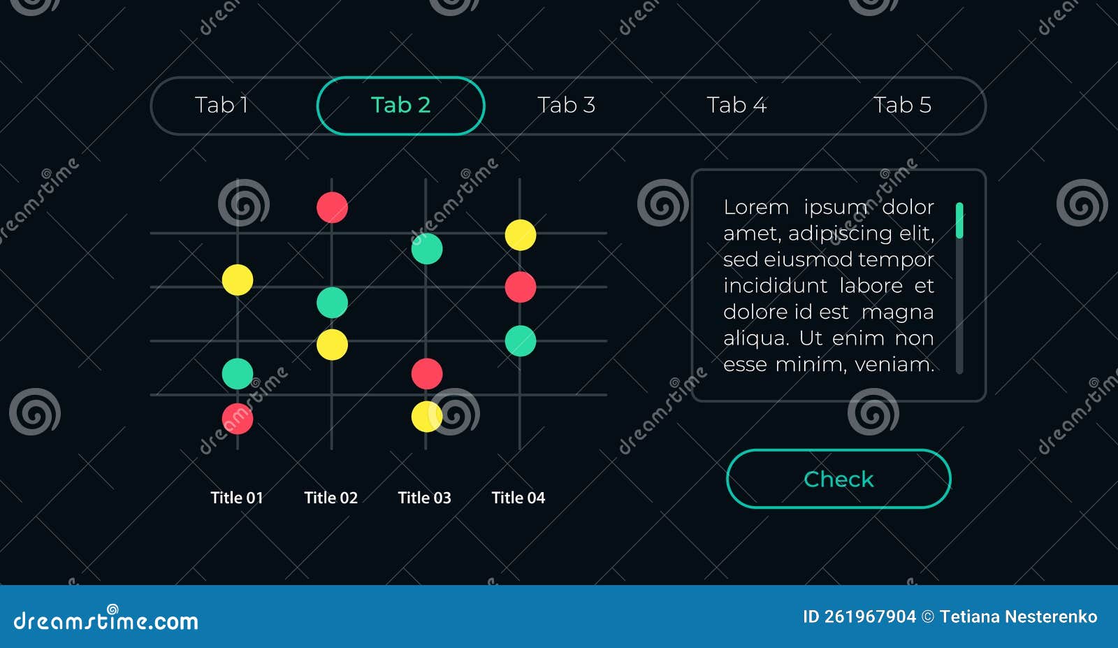Dot Plot Diagram Ui Element Template Stock Vector Illustration Of Button Scientific 261967904