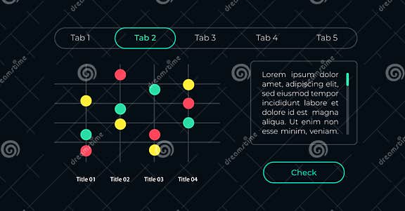 Dot Plot Diagram UI Element Template Stock Vector - Illustration of ...