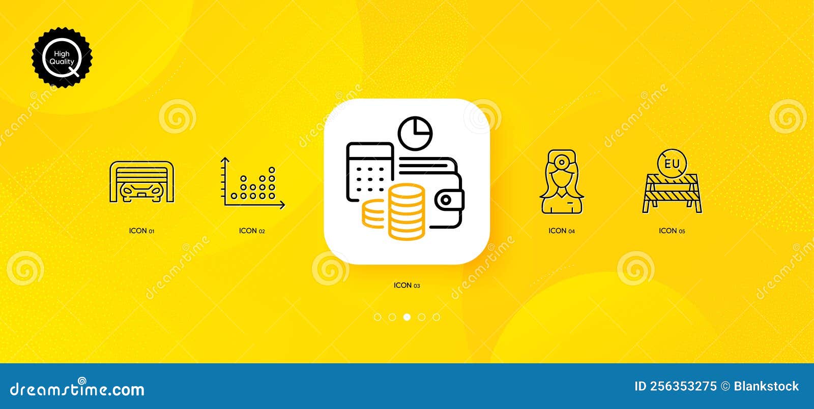 Dot Plot, Eu Close Borders and Oculist Doctor Minimal Line Icons. for ...