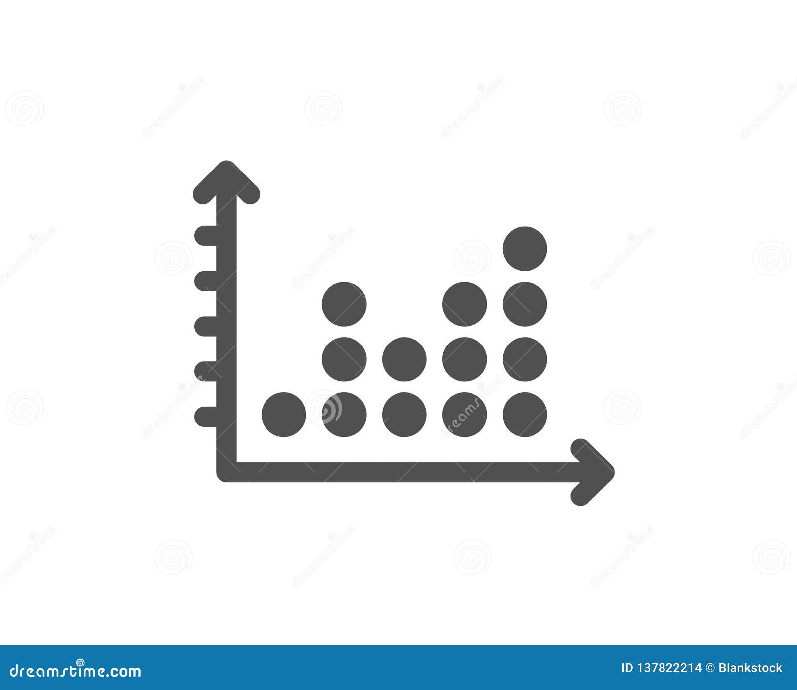 Dot Plot Graph Icon. Presentation Chart Sign. Vector Stock Vector ...