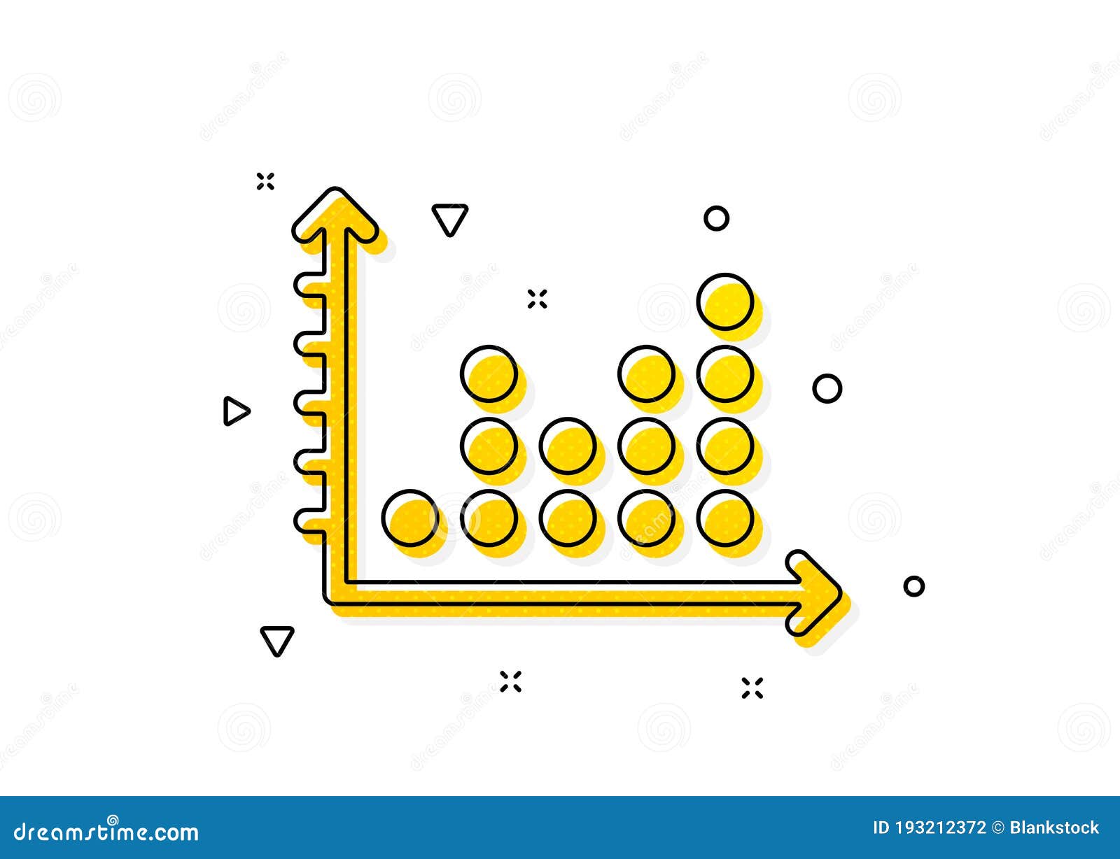 Dot Plot Graph Icon. Presentation Chart Sign. Vector | CartoonDealer ...