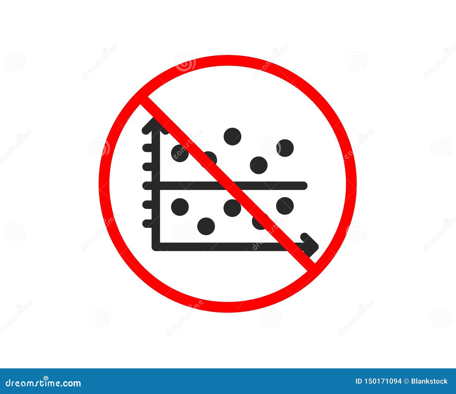 Dot Plot Graph Icon. Presentation Chart Sign. Vector Stock Vector ...