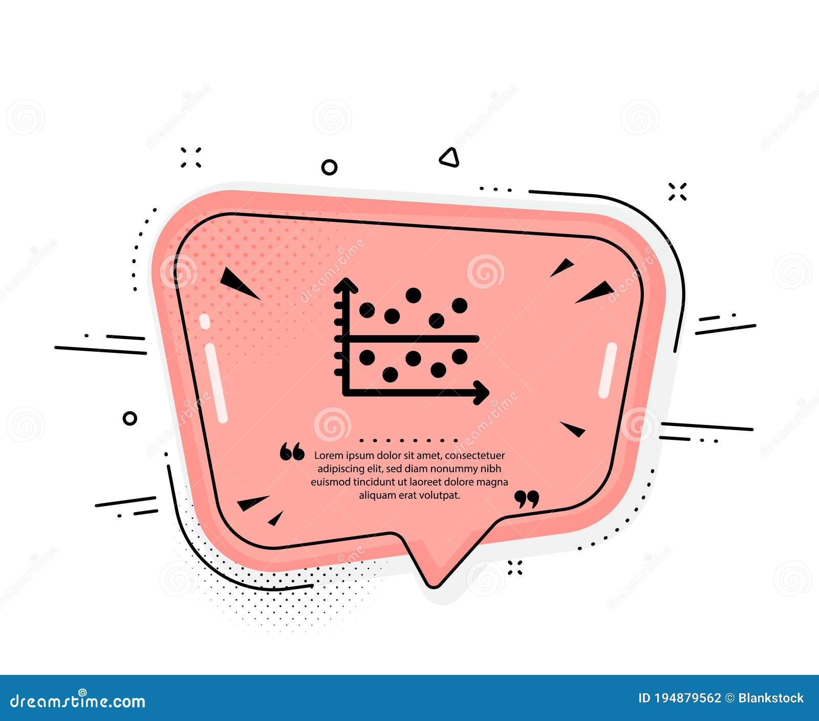 Dot Plot Graph Icon. Presentation Chart Sign. Vector Stock Vector ...