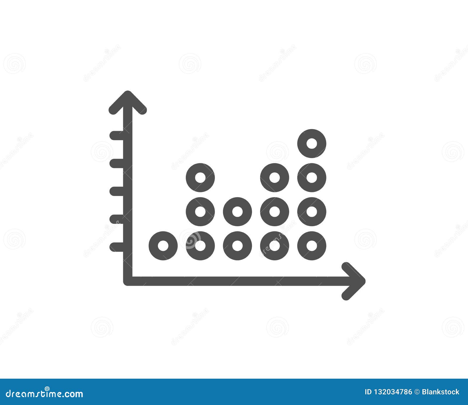 Dot Plot Graph Line Icon. Presentation Chart Sign. Vector Stock Vector ...