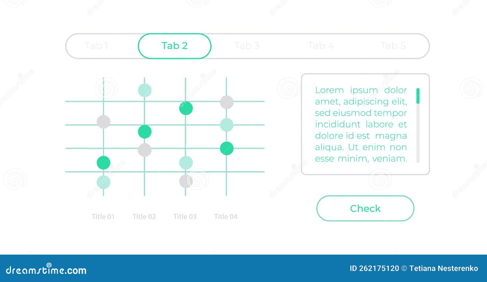 Dot Plot Ui Element Template Stock Vector Illustration Of Button