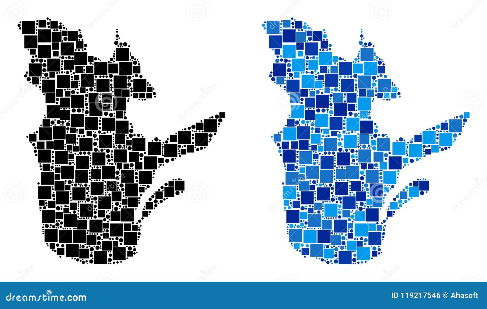 Dotted Quebec Province Map with Blue Version Stock Vector ...