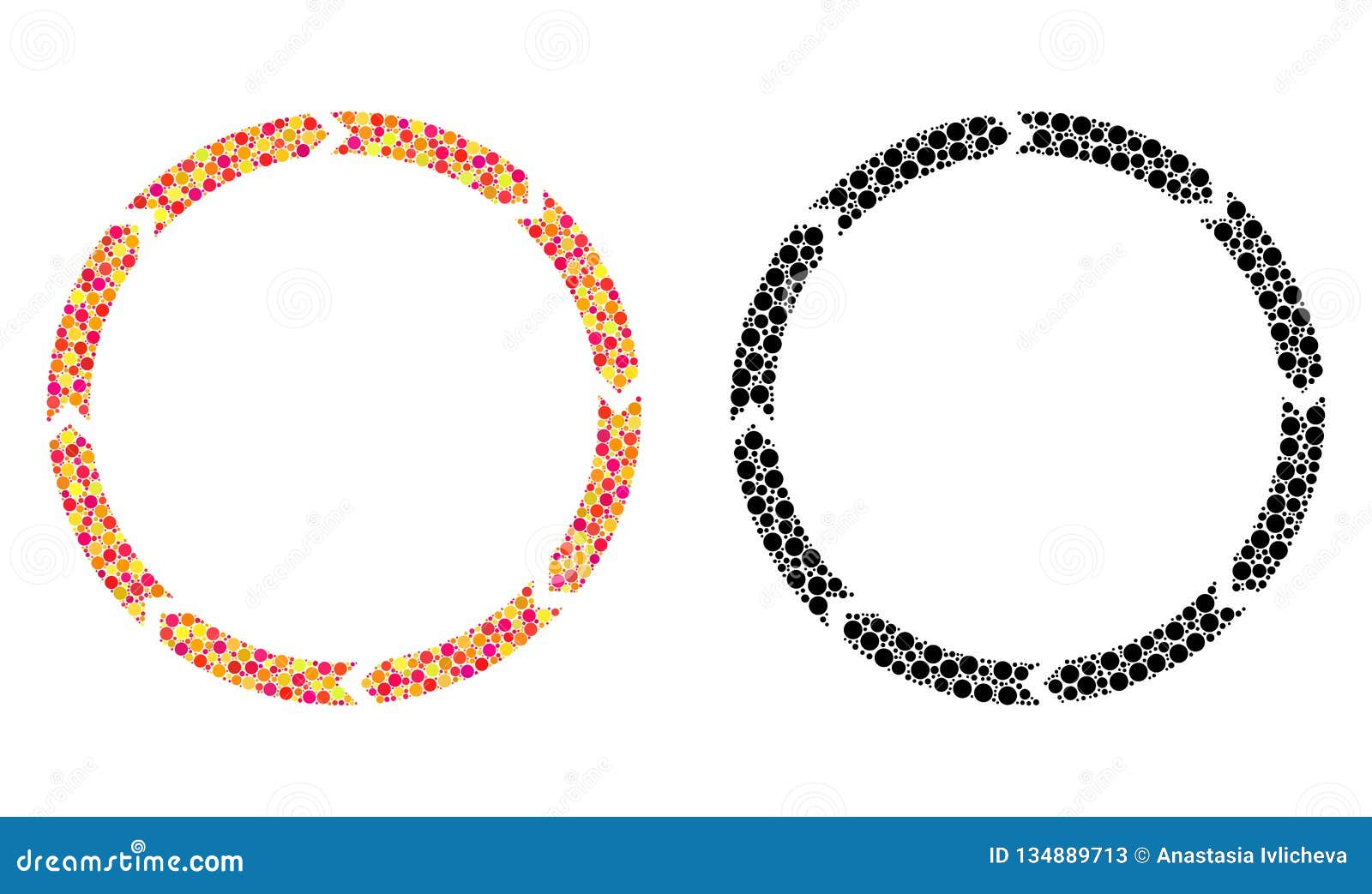 Dot Rotation Mosaic Icons stock vector. Illustration of abstract ...
