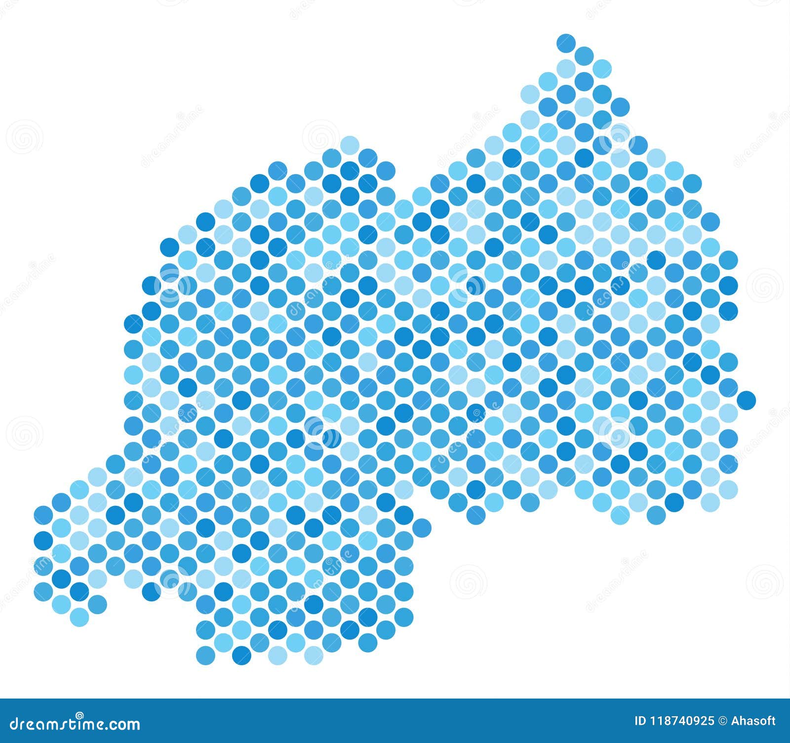 Dot Rwanda Map azul ilustración del vector. Ilustración de mosaico ...