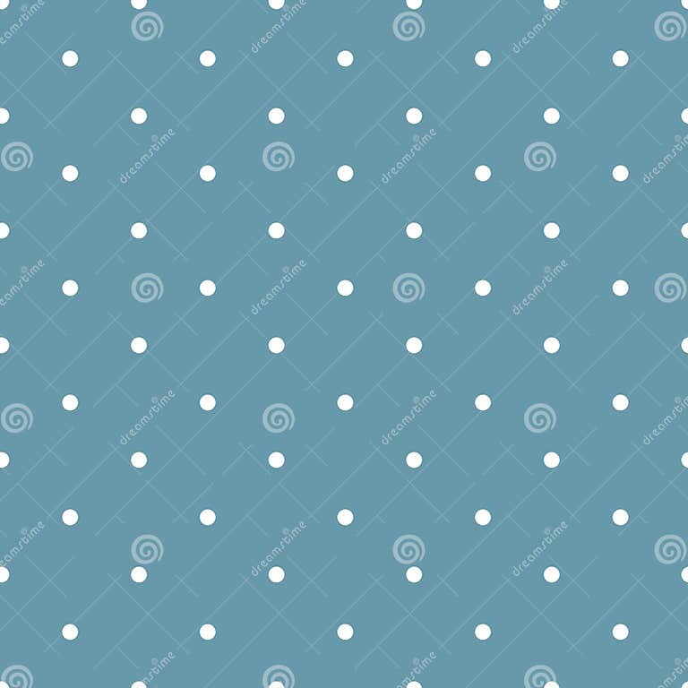 Dot Seamless Pattern. Repeating White Small Dots on Blue Background ...
