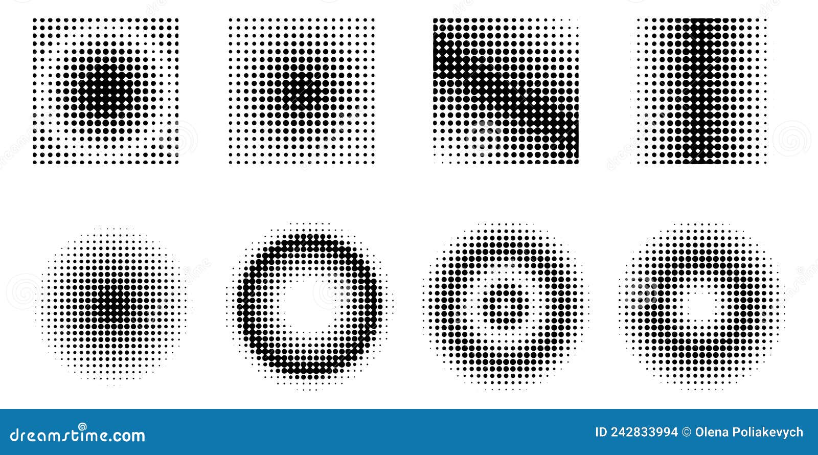 Dot Shapes in Retro Style. Dot Background. Minimal Line Illustration ...