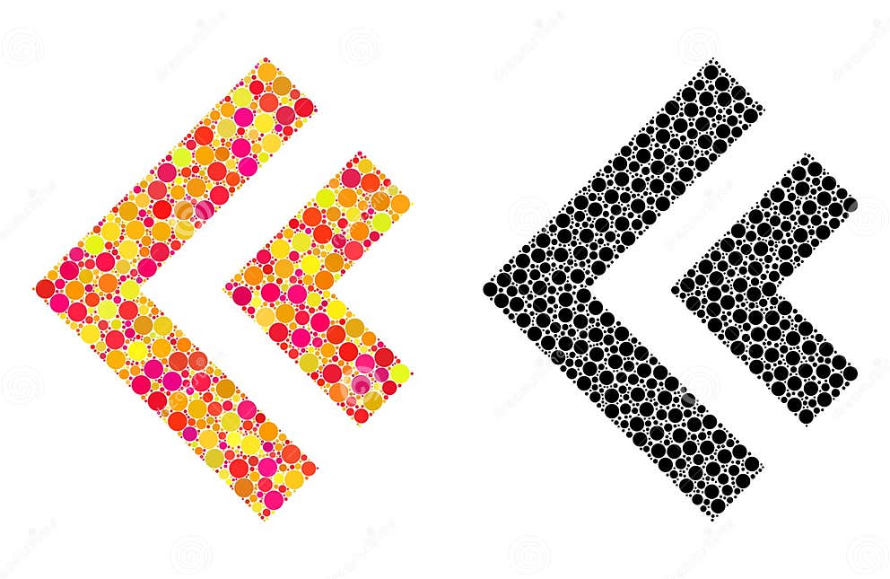 Dot Shift Left Mosaic Icons Stock Vector - Illustration of mosaic ...