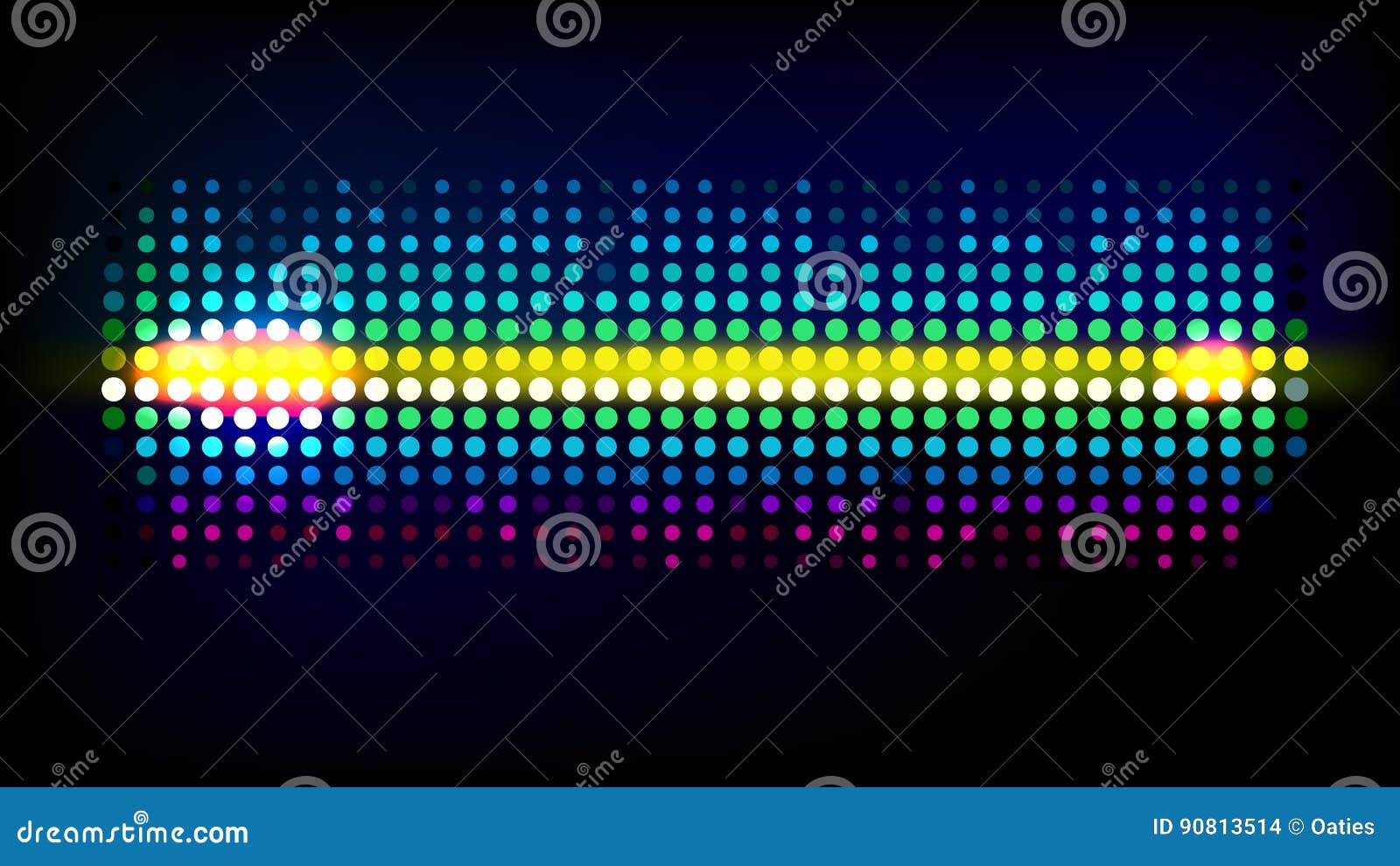 Dot Sound Wave Vector Illustration | CartoonDealer.com #90813514