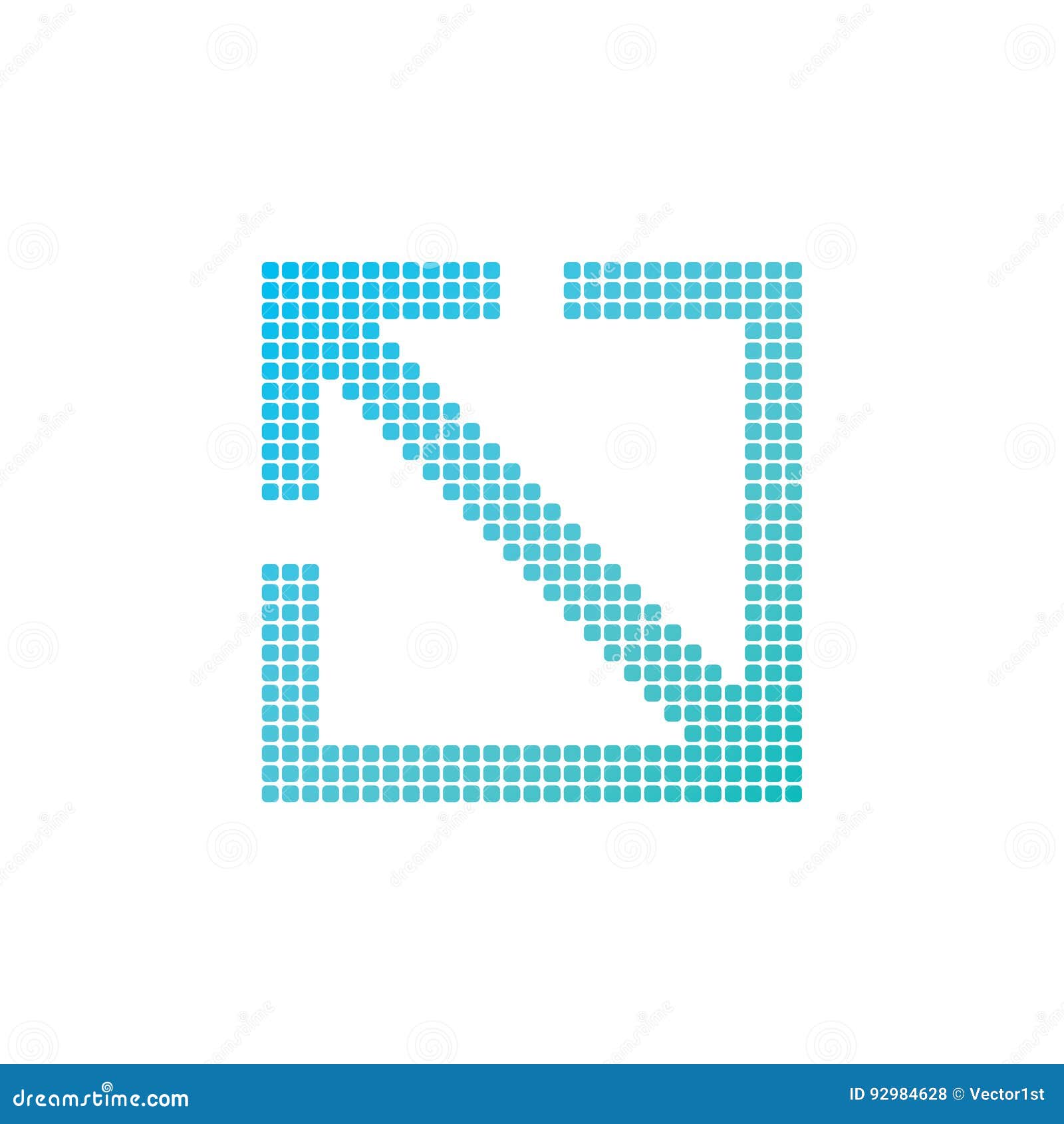 Dot Square Arrow Theme Icon Logo Logotype Stock Vector - Illustration ...