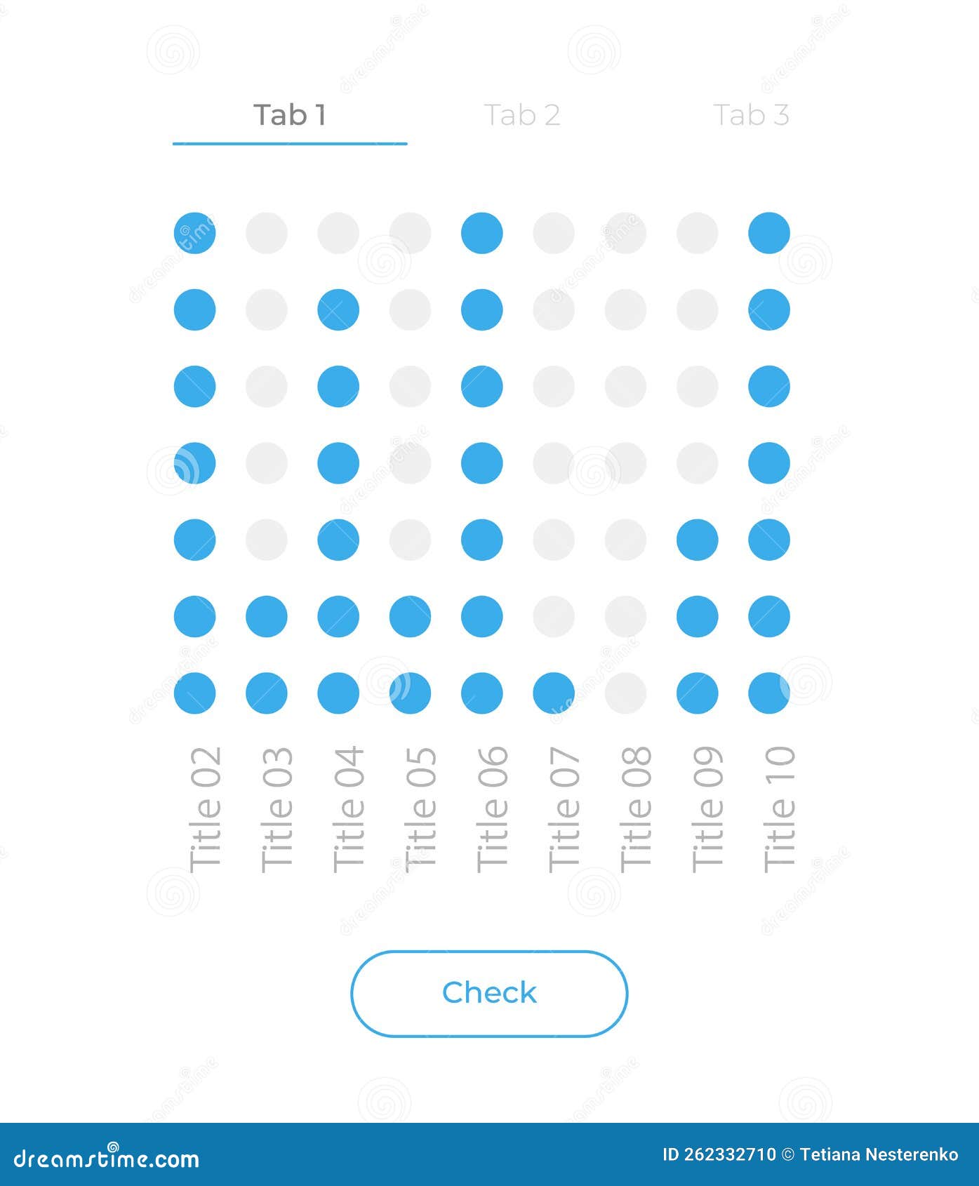 Dot Stacks Chart UI Element Template Stock Vector - Illustration of navigation, element: 262332710