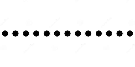 Dot Straight Line. Dotted Divider Pattern. Circle Point Pattern. Black ...