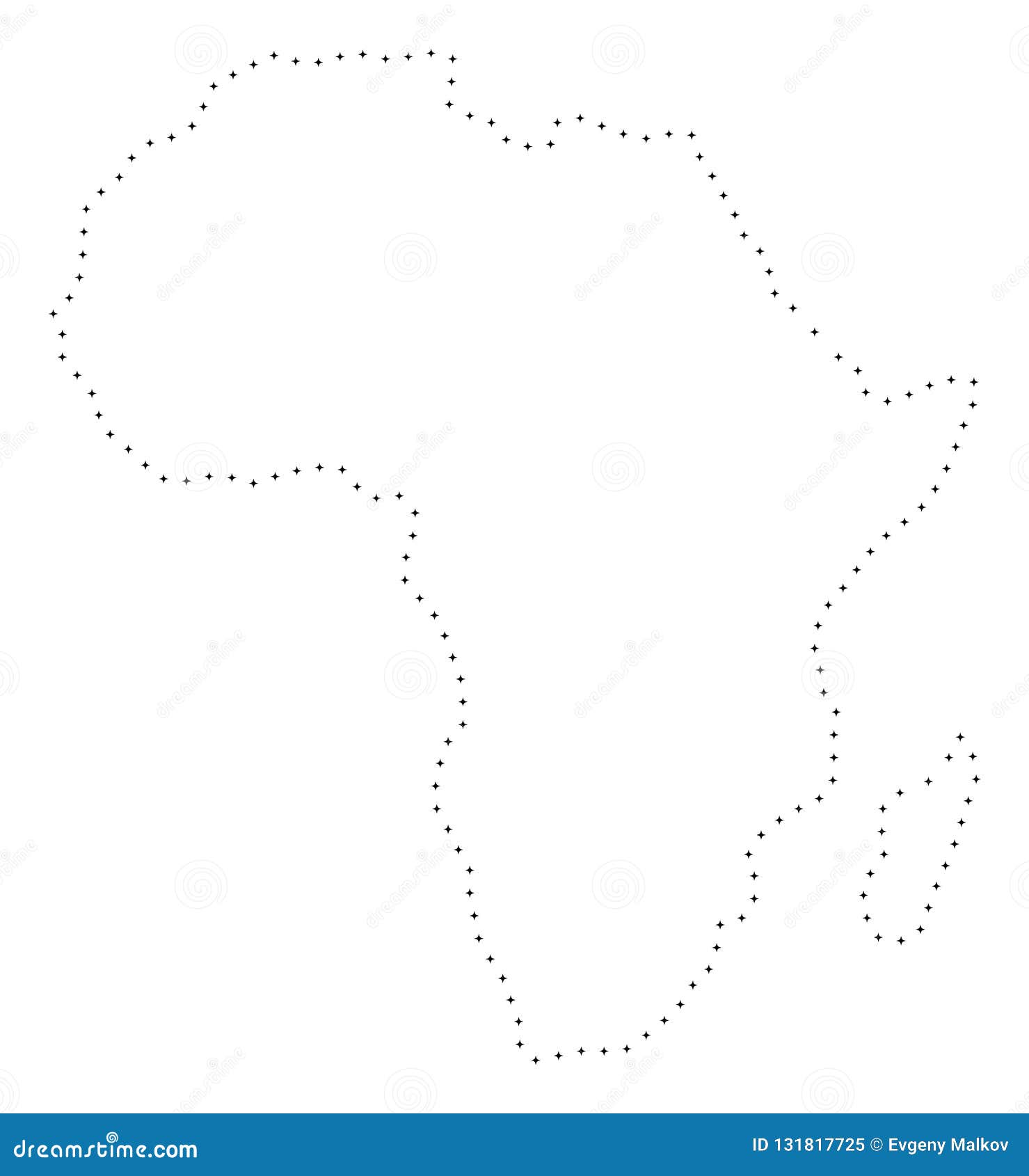 Dot Stroke Africa Map ilustración del vector. Ilustración de plan ...
