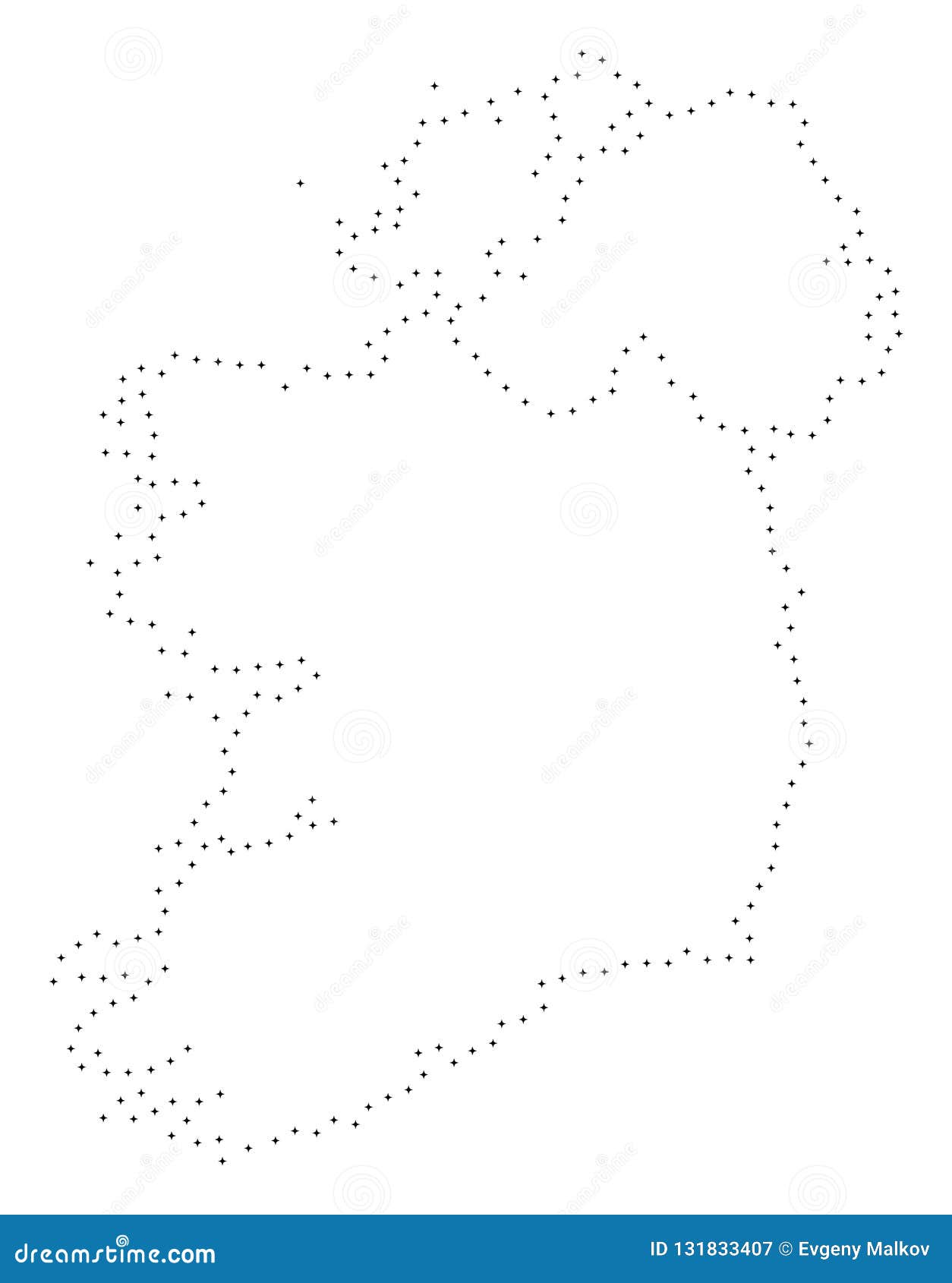 Dot Stroke Ireland Countries Map Ilustración del Vector - Ilustración ...