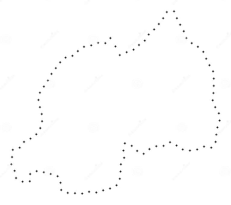 Dot Stroke Rwanda Map illustration de vecteur. Illustration du forme ...