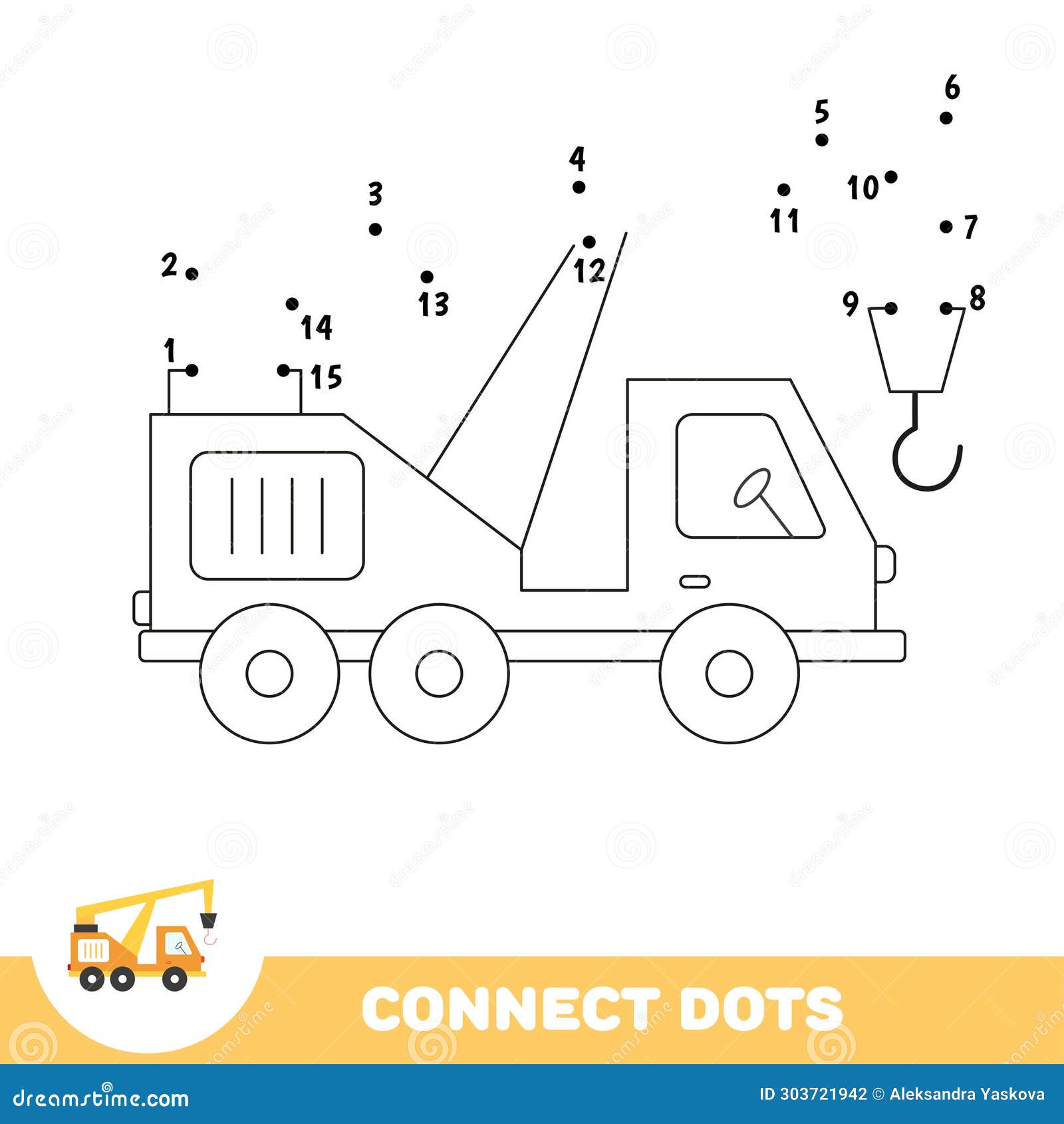 Dot To Dot Educational Game for Preschool Kids. Activity Worksheet ...