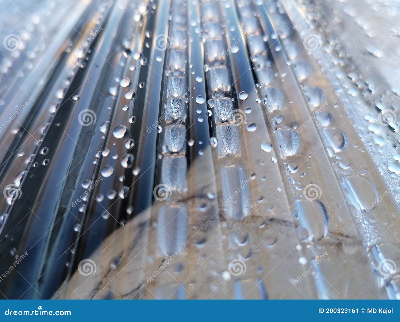Dot-to-point Water Droplets on Plastic Poly Stock Image - Image of ...