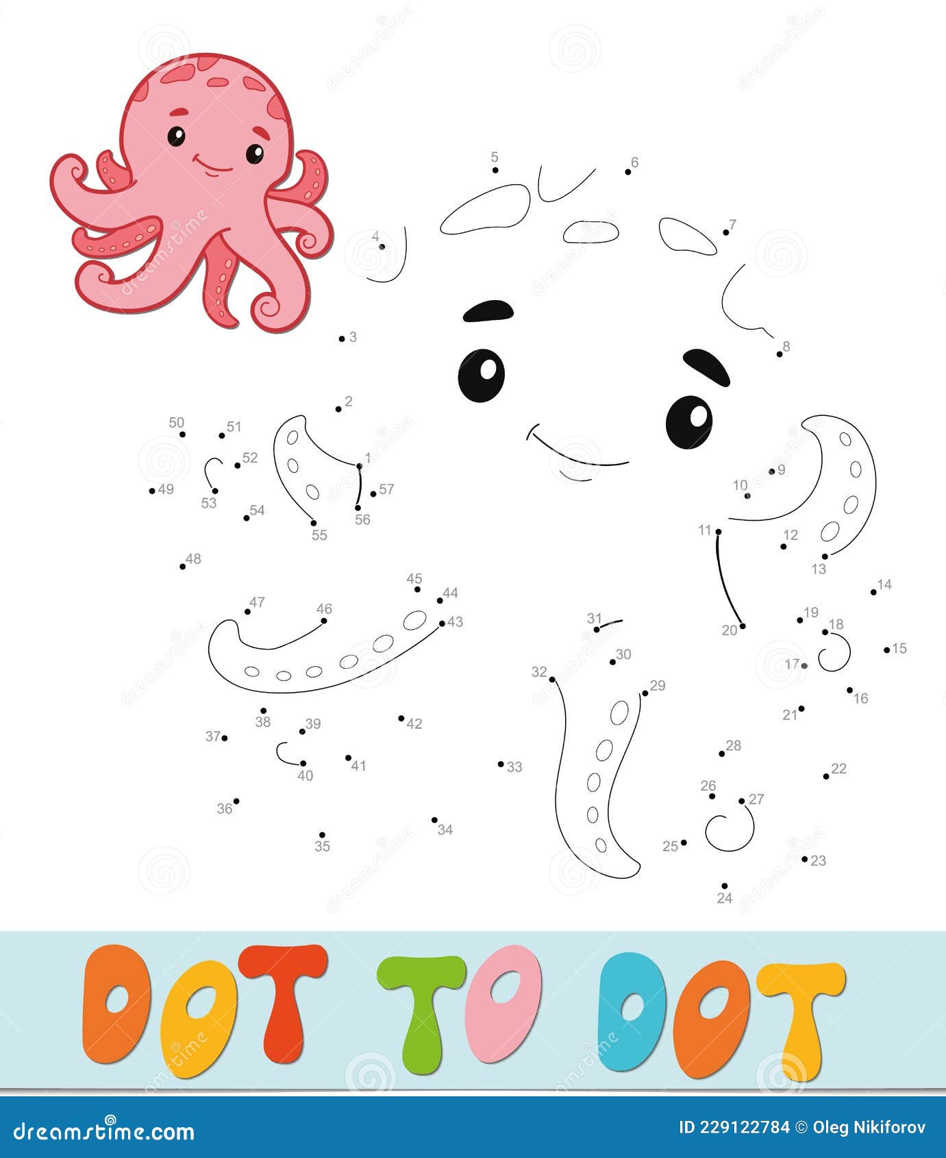 Dot To Dot Puzzle. Connect Dots Game Stock Vector - Illustration of ...