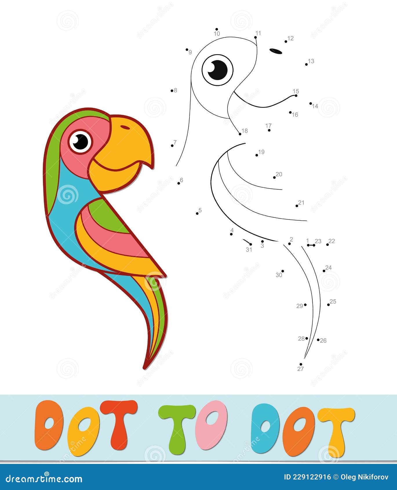 Parrot Dots Pattern. Vector Illustration Of Pixel Art | CartoonDealer ...