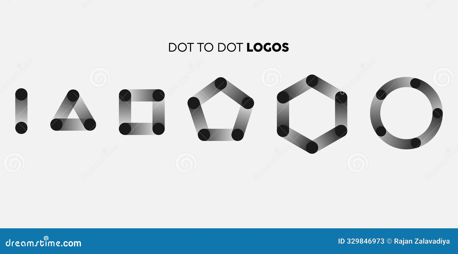 Dot To Dot Shape Logo Design. Abstract Line with Connect Dot To Dot ...