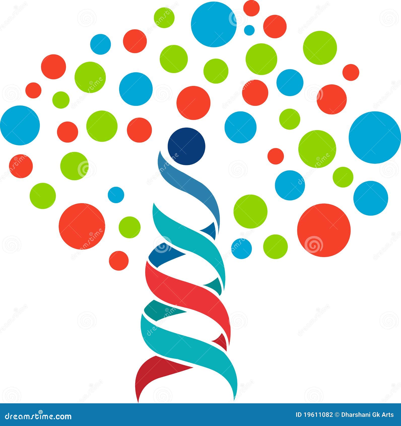 Dot tree stock vector. Illustration of colour, style - 19611082