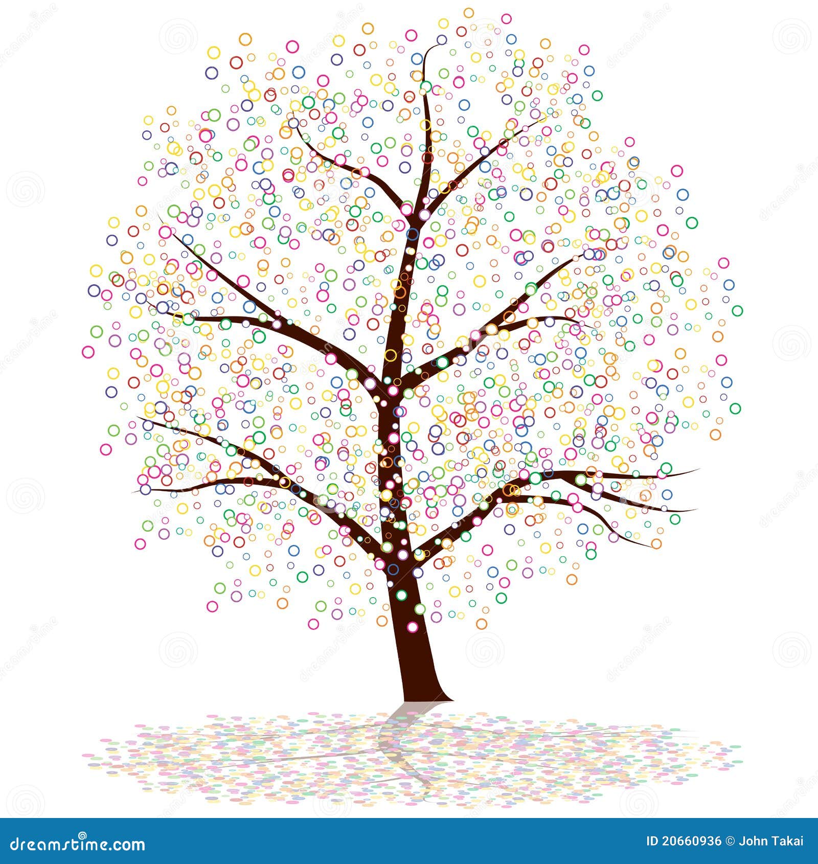 Dot Tree stock vector. Illustration of celebration, circles - 20660936
