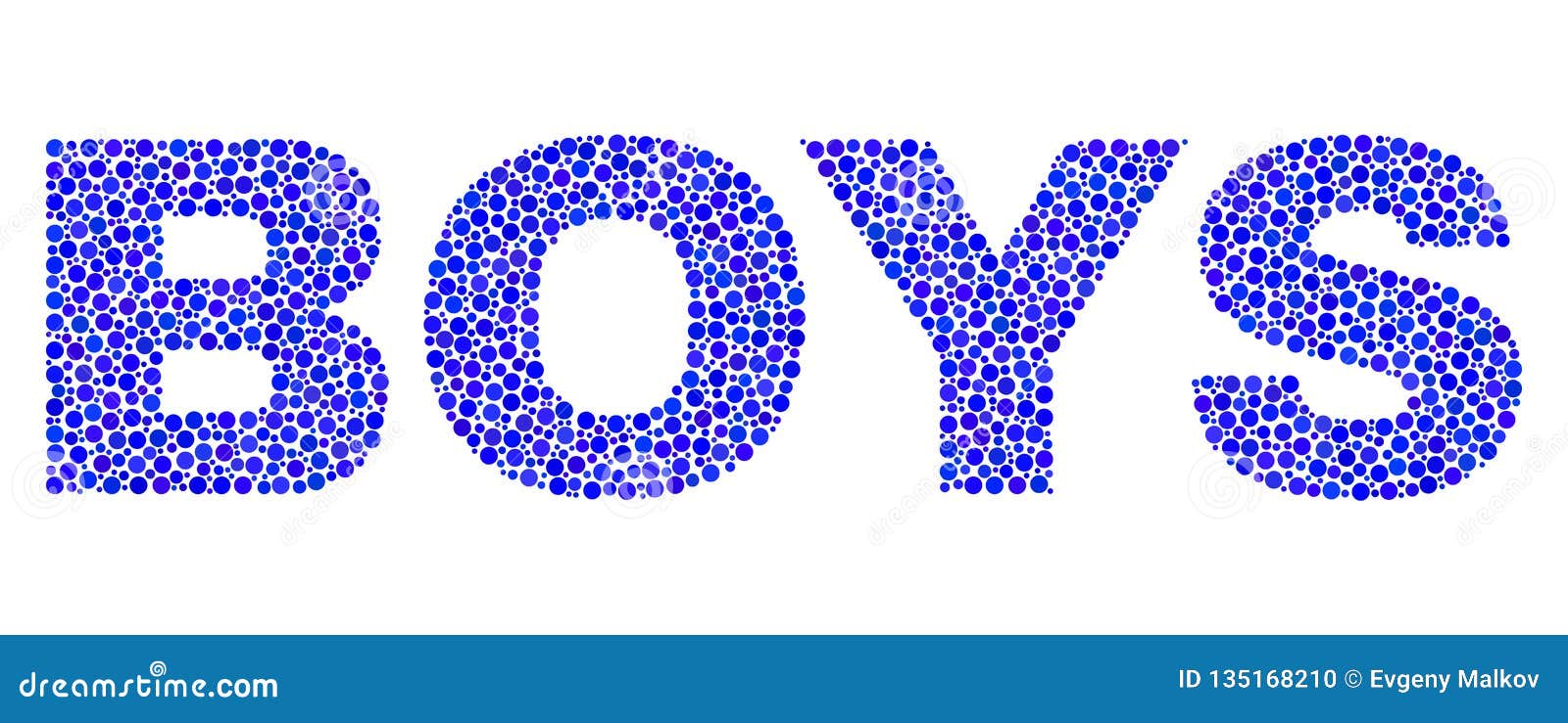 BOYS Text in Dot Style stock vector. Illustration of circle - 135168210