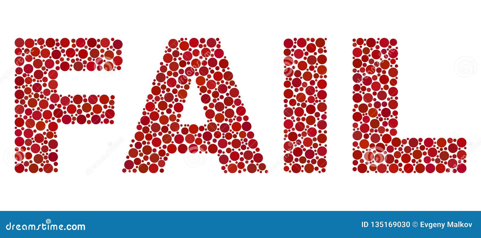 FAIL Text in Dot Style stock vector. Illustration of combined - 135169030