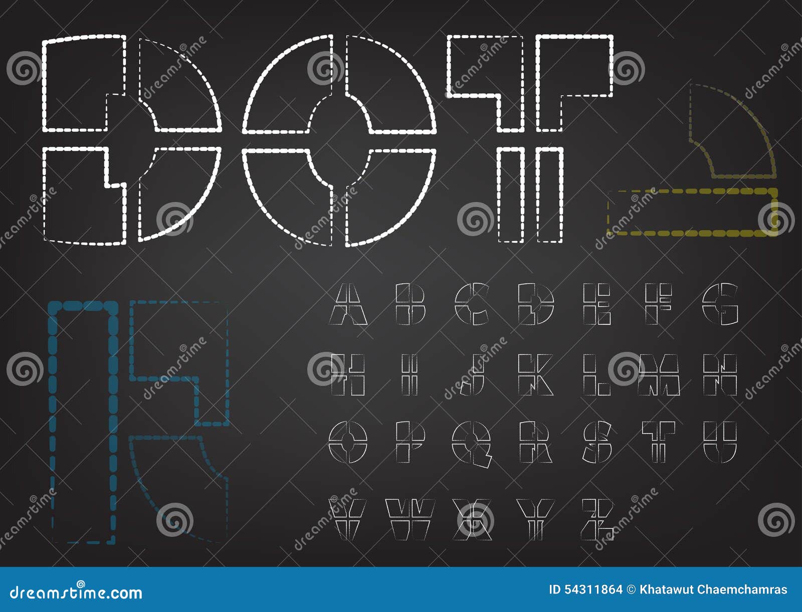 Dot vector font set stock vector. Illustration of newspaper - 54311864